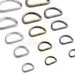 3/8" ~ 1" Metal Dee Ring D Shape Key Chain Buckle Webbing Backpack Bag ...