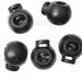 Plastic Ball Round Spring Stop Cord Lock Ends Toggle Stopper Clip Black ...