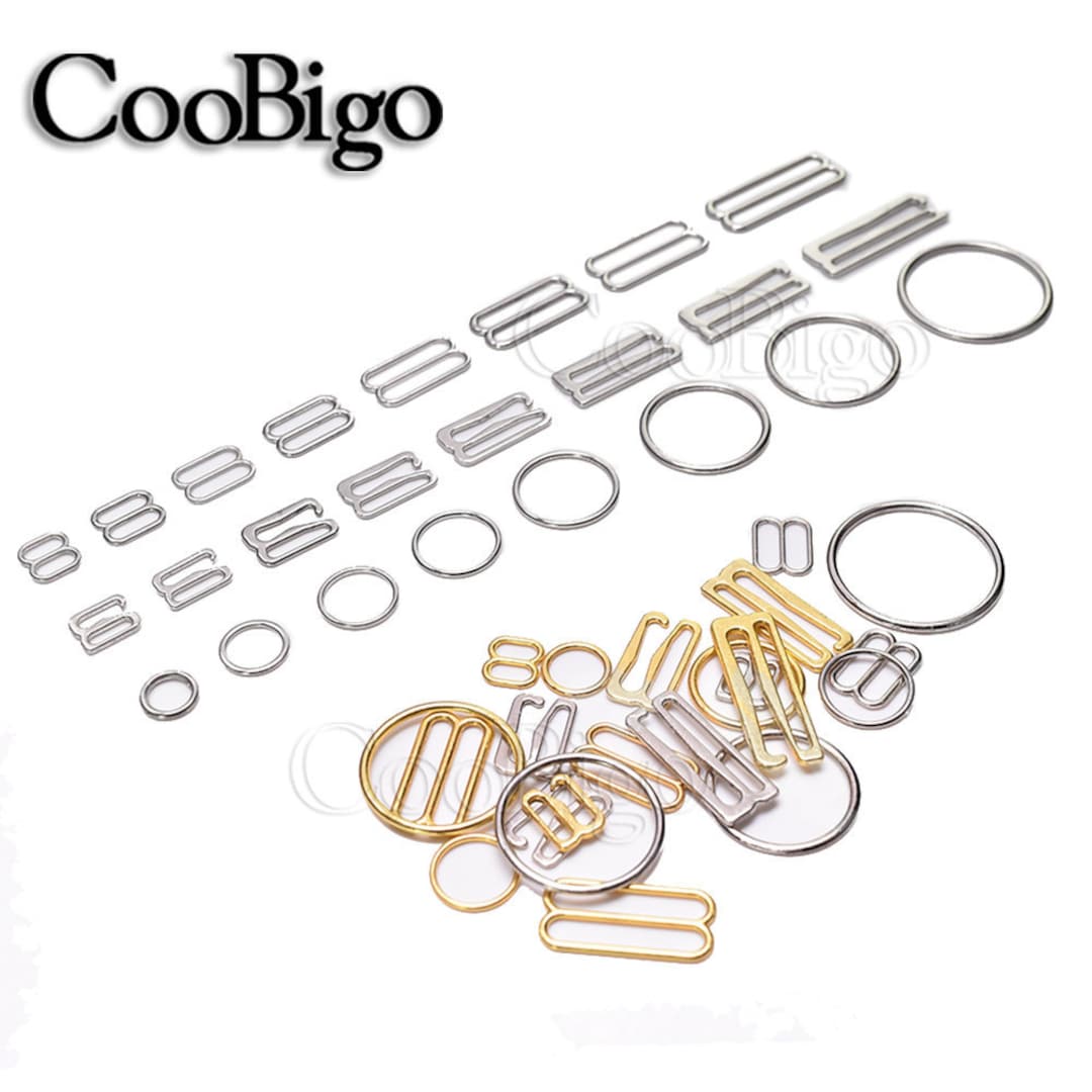 6mm~25mm Metal Lingerie Bra Strap Ring Sliders Adjuster Bikini Hook for ...