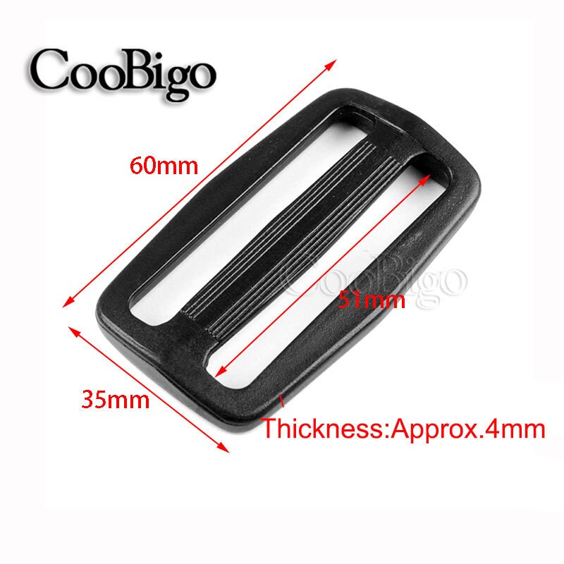 Plastic Black&white Curve Slider 3/8"~2" Webbing Buckles Tri-glide ...