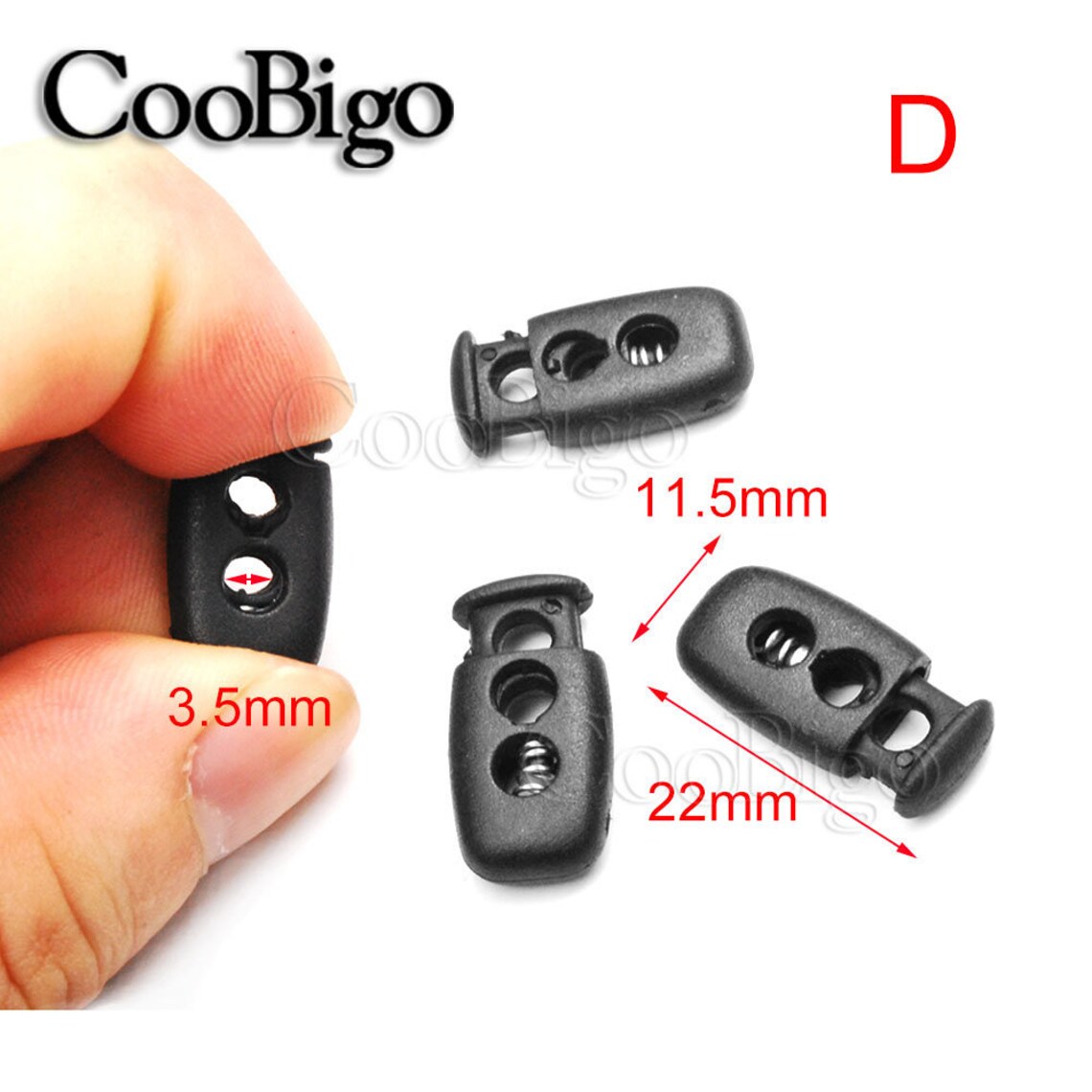 Multi Style Black Push Cord Lock Spring Clasp Plastic Stoppers | Etsy