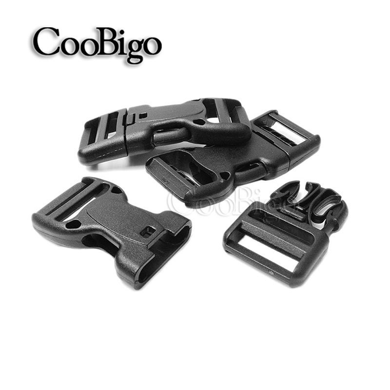 Plastic Black Dual Adjustable Side Release Buckle Security Double Lock ...