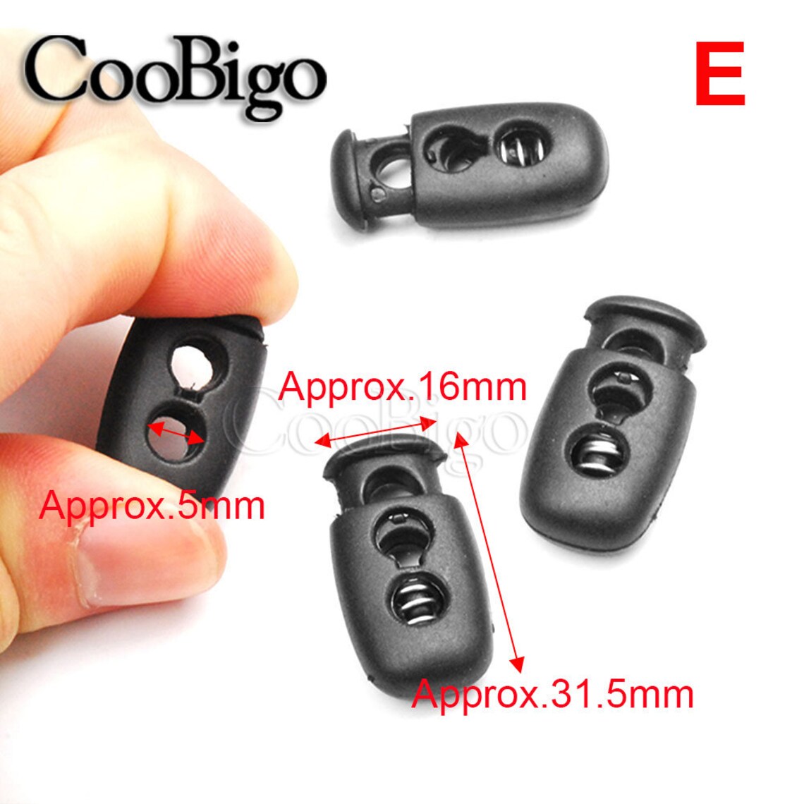 Multi Style Black Push Cord Lock Spring Clasp Plastic Stoppers | Etsy