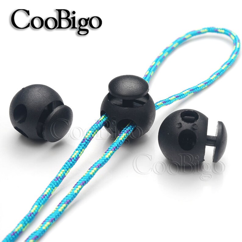 50x Plastic Cord Lock Stopper Cord Ends Toggle Clip Buckle - Etsy