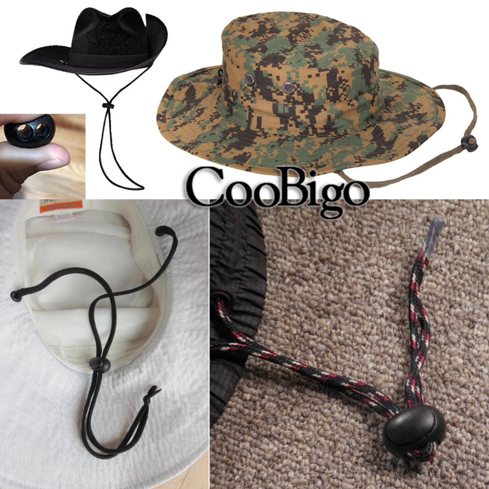 Multi Style Black Push Cord Lock Spring Clasp Plastic Stoppers | Etsy