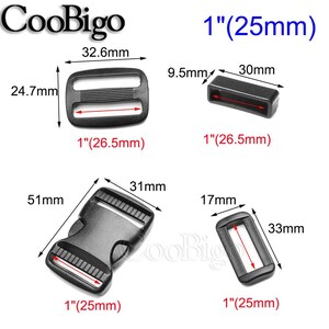 20mm 25mm 30mm 38mm 50mm Plastic Slider Adjustable Rectangle Ring Belt ...