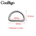 3/8" ~ 1" Metal Dee Ring D Shape Key Chain Buckle Webbing Backpack Bag ...