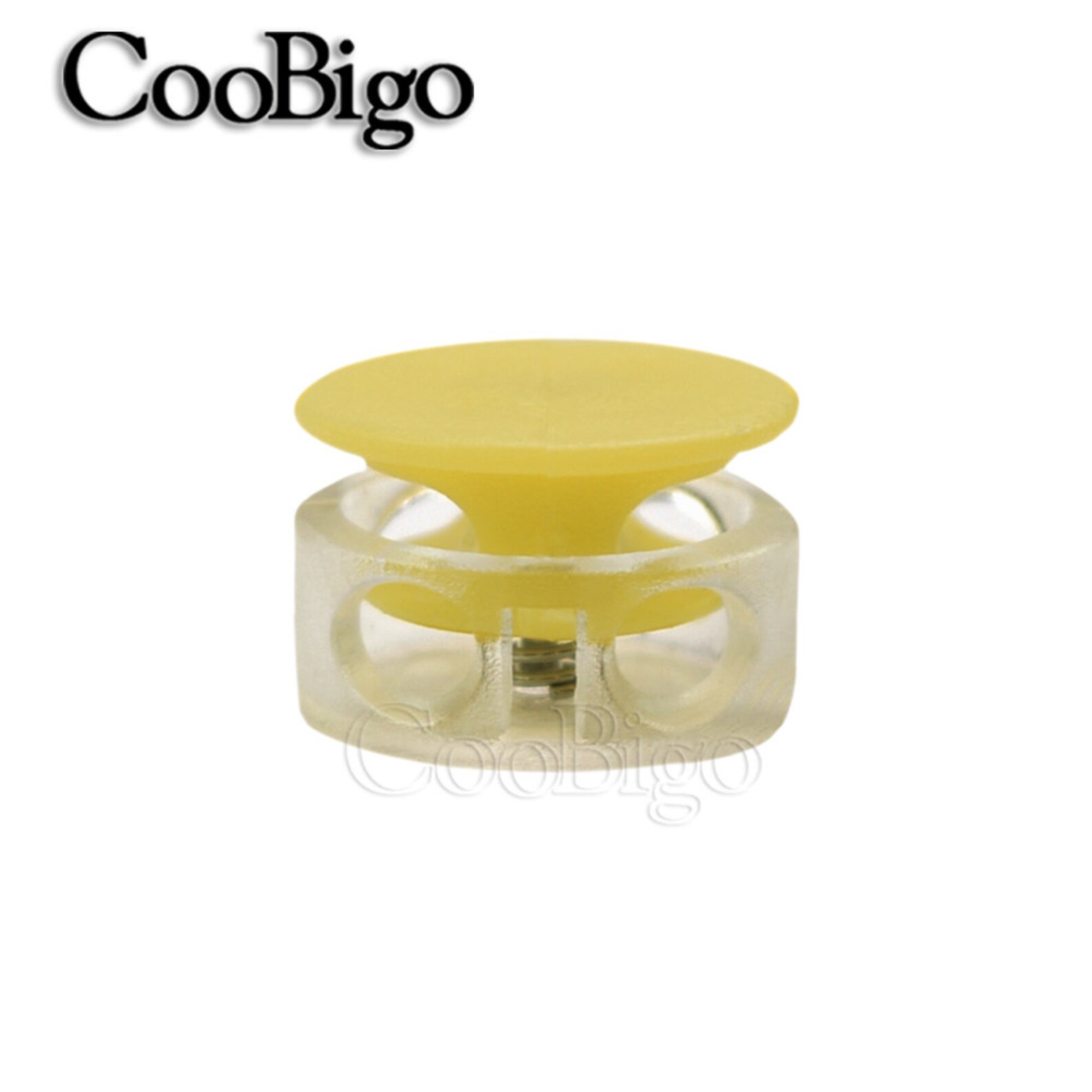 Plastic Cord Lock Stopper Double Hole Press Spring Sliding Fastener ...