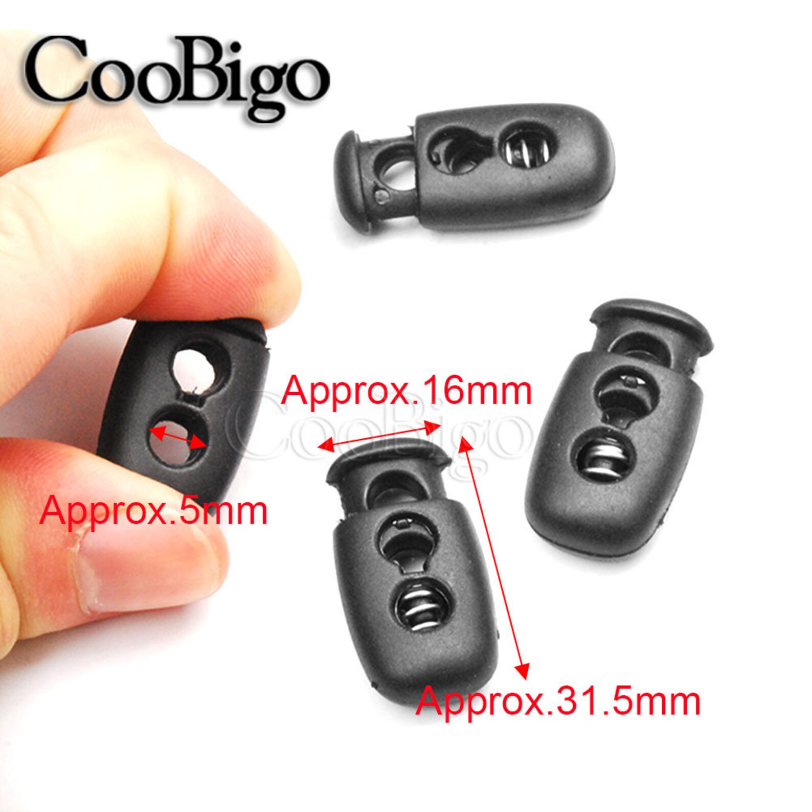 100pcs Plastic Push Cord Lock Spring Clasp Clip Toggle Stopper | Etsy