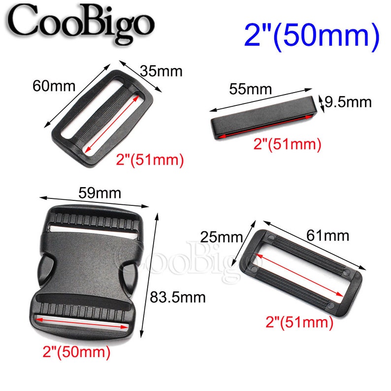 20mm 25mm 30mm 38mm 50mm Plastic Slider Adjustable Rectangle - Etsy