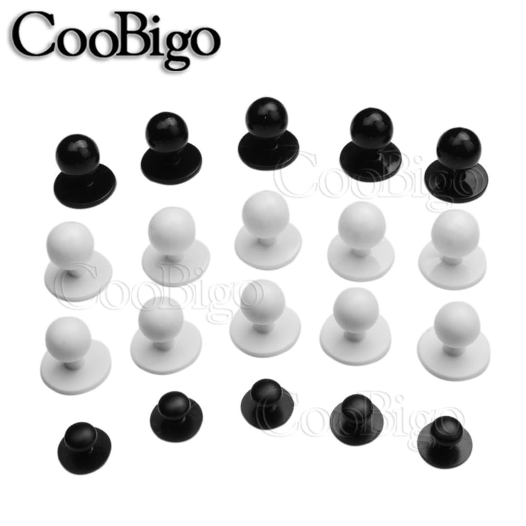 7mm 11mm 12mm Black&white Plastic Buttons Restaurant Uniforms Chef ...