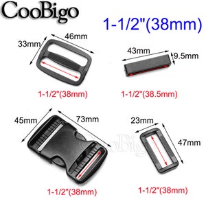 20mm 25mm 30mm 38mm 50mm Plastic Slider Adjustable Rectangle Ring Belt ...