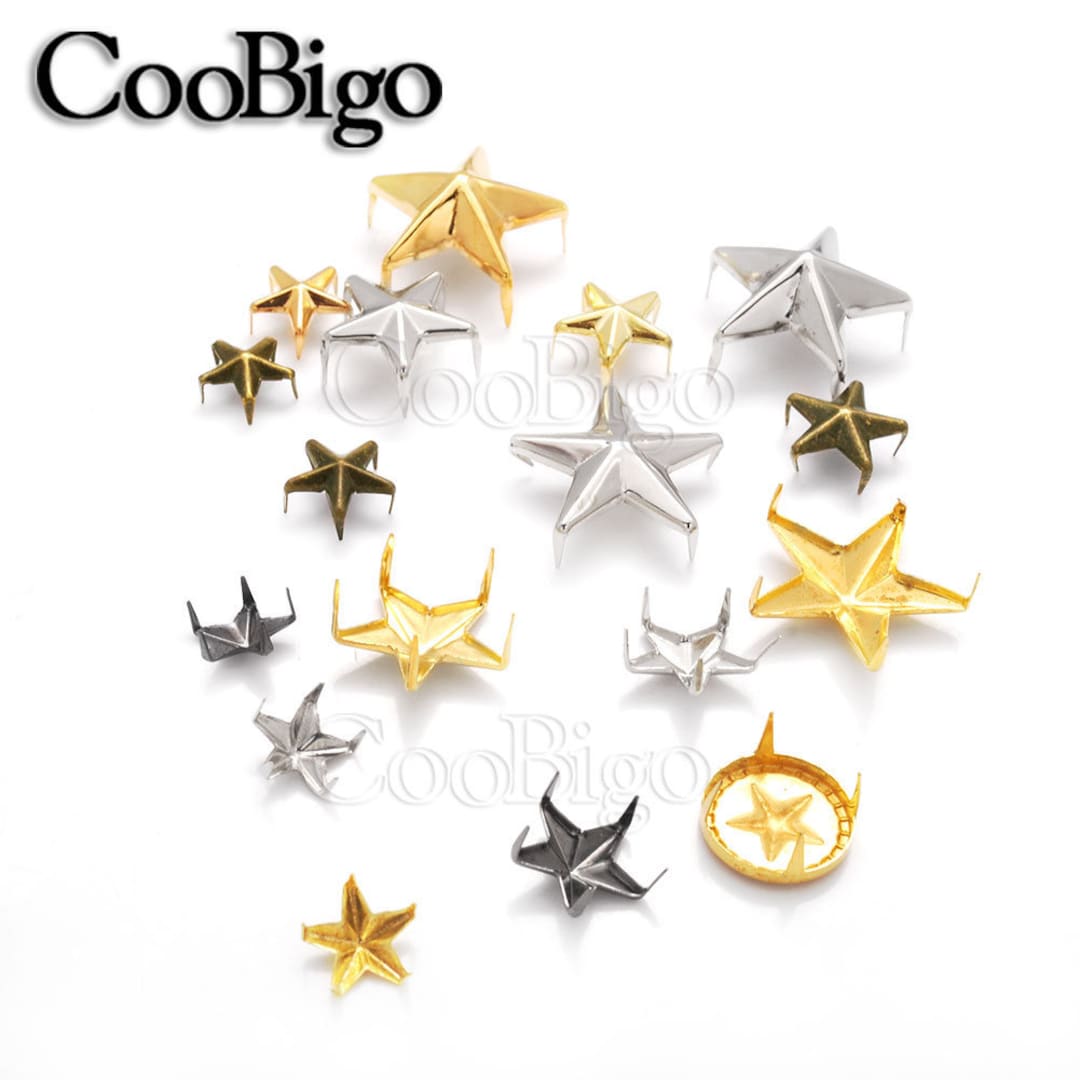 Star Shape Rivets Spike Studs 5 Claws Star Rivets Spots Nailhead Punk ...