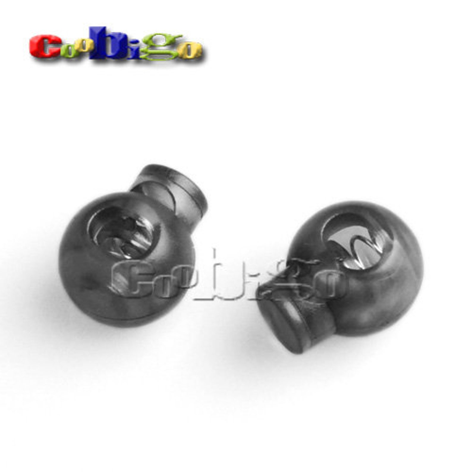 Plastic Cord Lock Stopper Round Ball Toggle Clamp Rope Ends Transparent ...