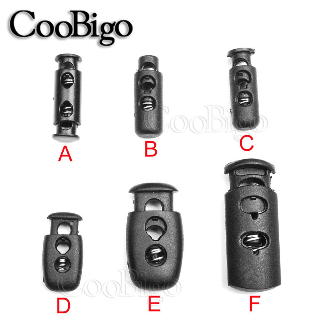 Multi Style Black Push Cord Lock Spring Clasp Plastic Stoppers - Etsy