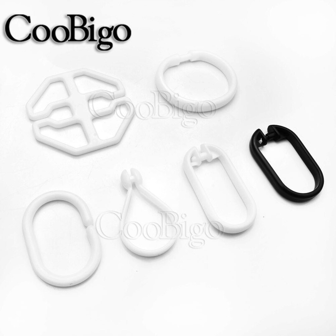 Plastic Multi Size Black/white O Ring Household Practical Shower ...