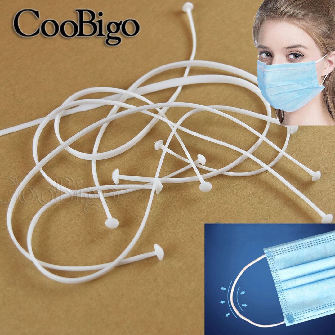 19cm Lenght Silicone Rubber Elastic Rope for Face Respirator Ear ...