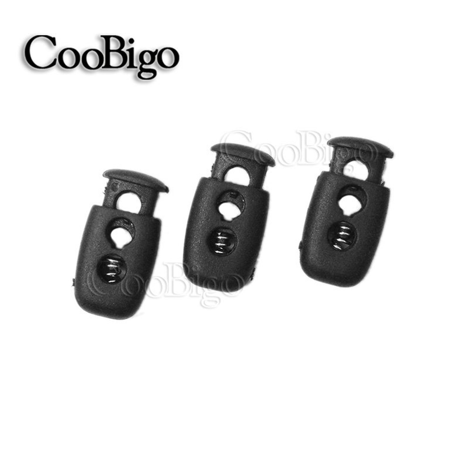 100pcs Plastic Push Cord Lock Spring Clasp Clip Toggle Stopper for ...