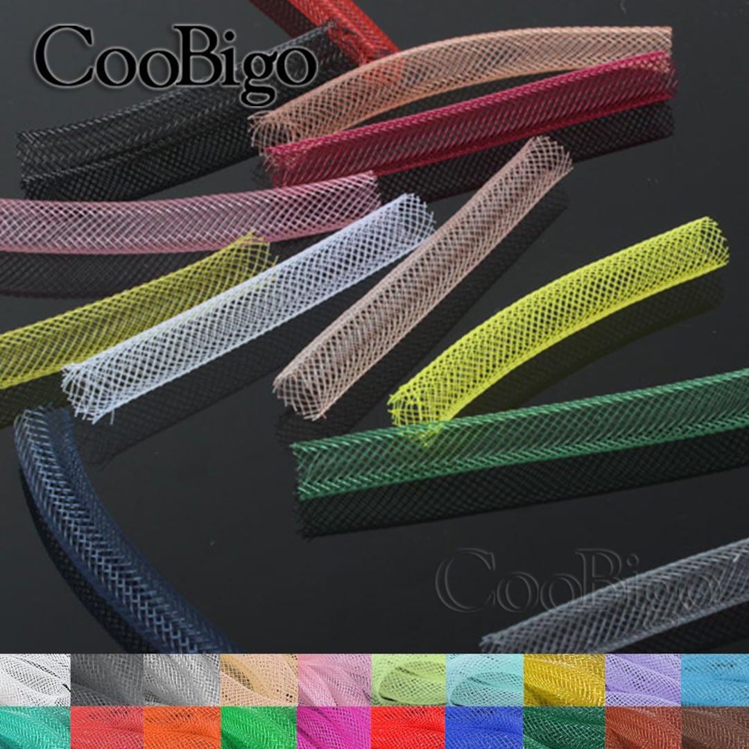 8mm Plastic Tubular Crinoline Stretch Tubing Horsehair Braid Tube for ...