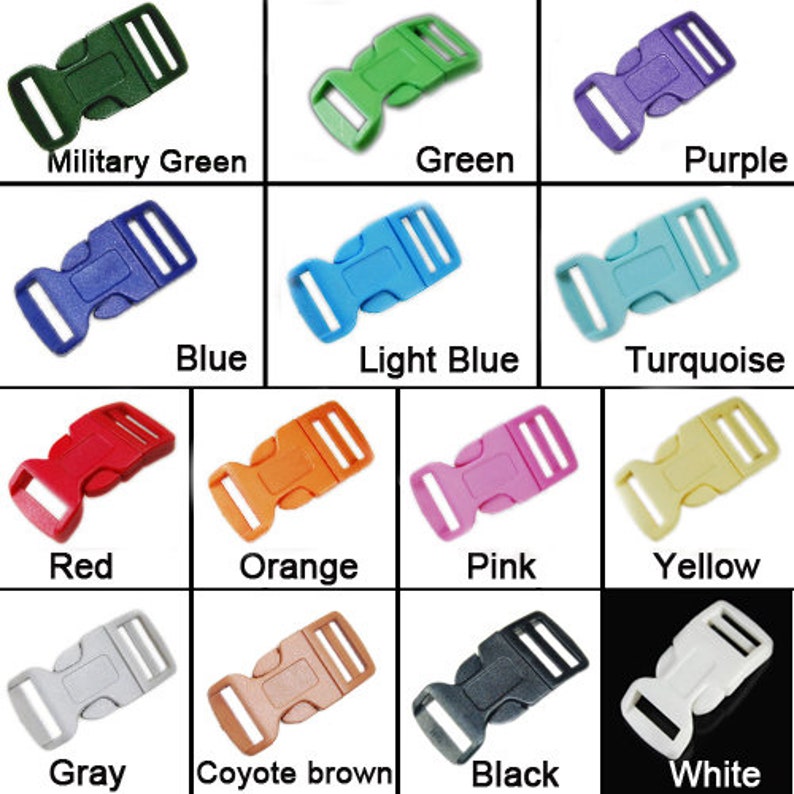 3/419mm Colorful Plastic Curved Side Release Buckles | Etsy