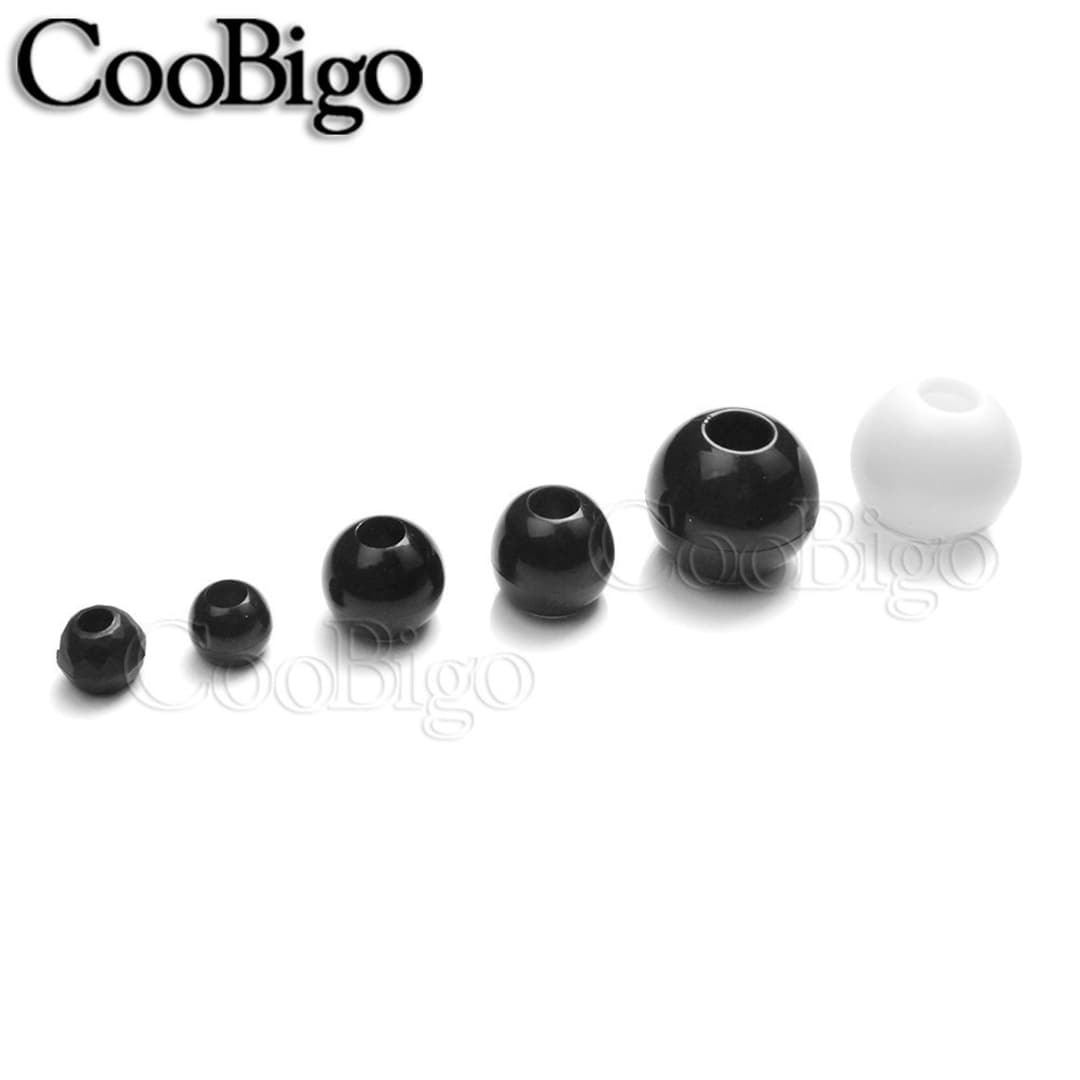 Dia.3.5mm~7mm Hole Plastic Cord Ends Lock Stopper Ball Beads Elastic ...