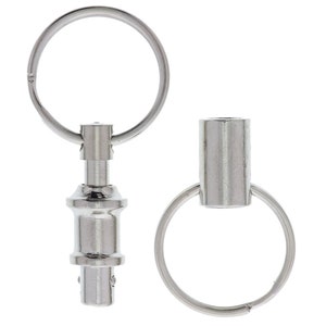 Quick Release Detachable Swivel Keychain Key Ring O Ring Double Split ...