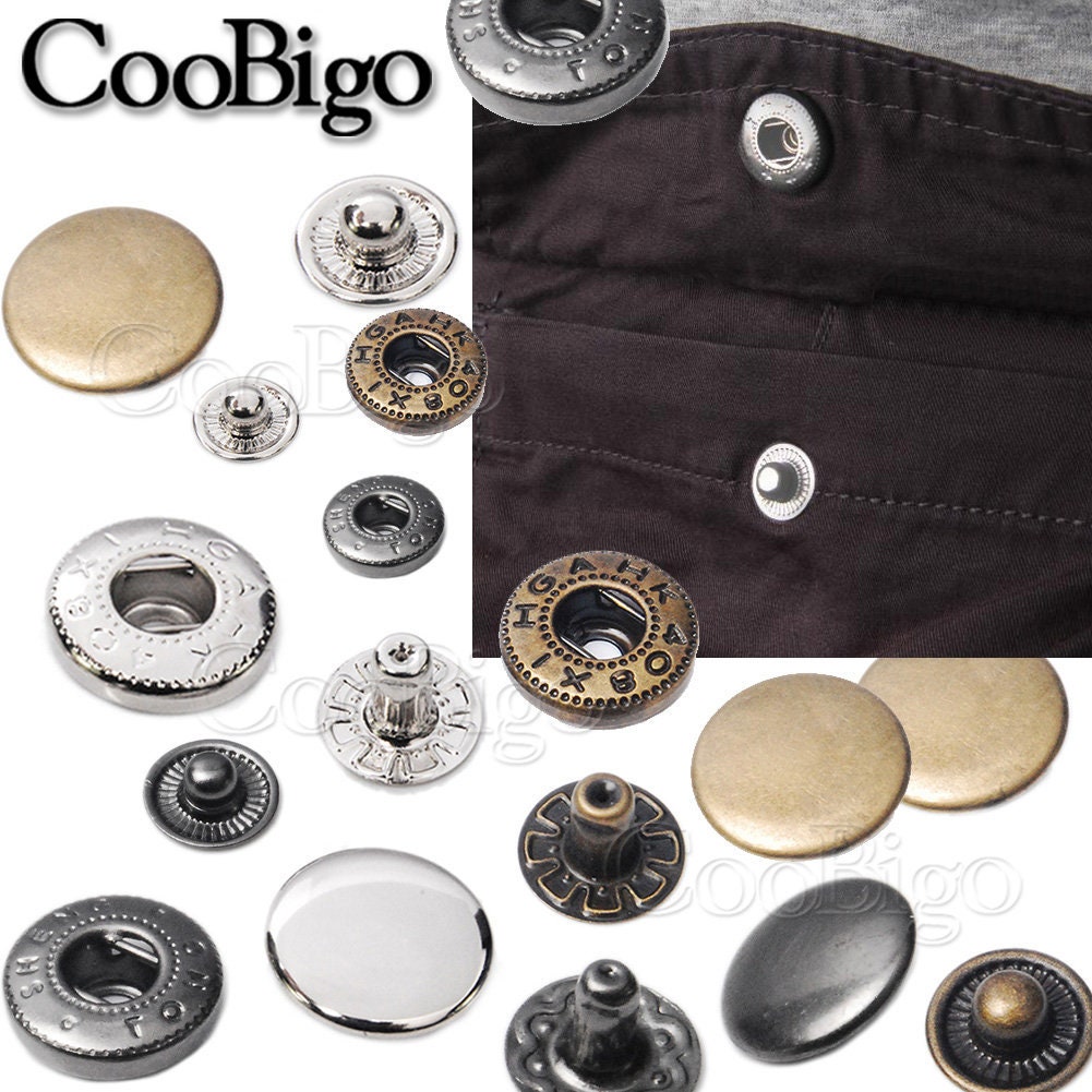Metal Press Studs Sewing Button Snap Fasteners Sewing Leather Craft ...