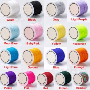 Braided Jewelry Cord Chinese Knot Beading Thread Tassels Nylon Cord ...