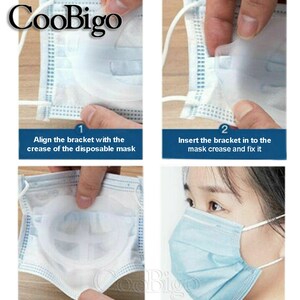 3D Face Mask Inner Support Frame Silicone Mouth Mask Bracket Washable ...