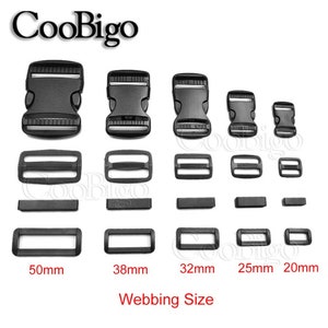 20mm 25mm 30mm 38mm 50mm Plastic Slider Adjustable Rectangle Ring Belt ...