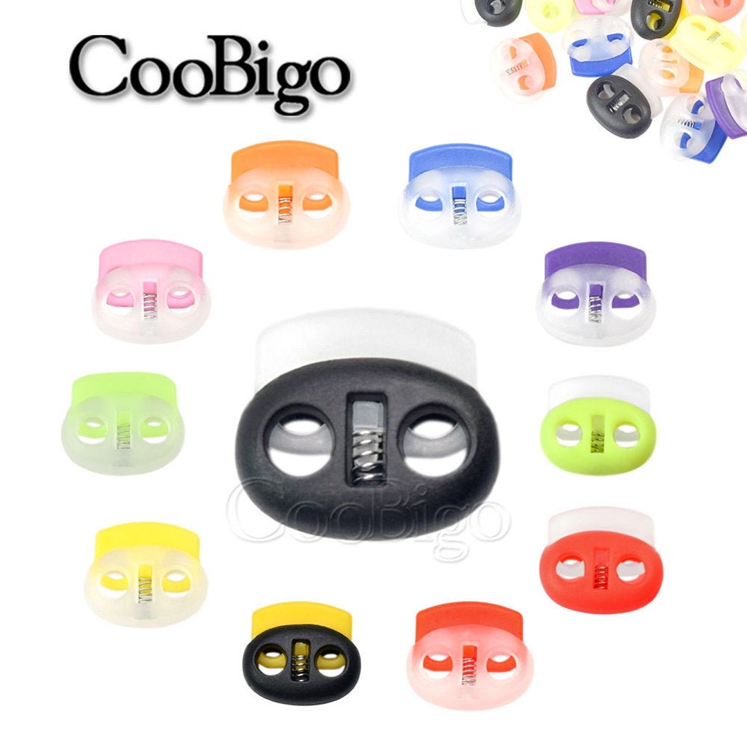 Colorful Plastic Cord Lock Spring Drawstring Stopper Toggle Clip for ...