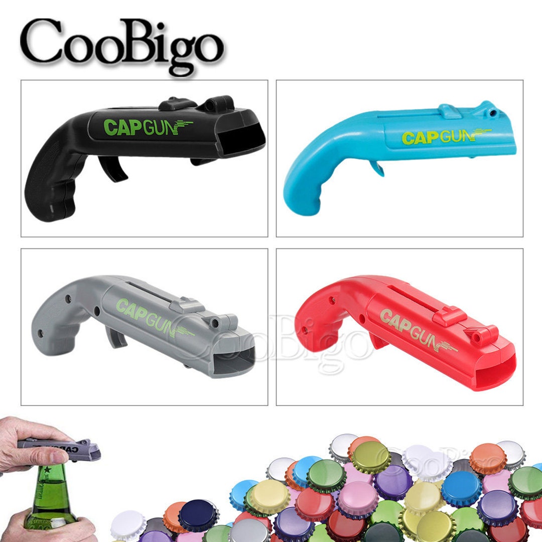 1 Set Cap Gun Launcher Creative Bottle Opener and 15pcs Colorful Beer ...