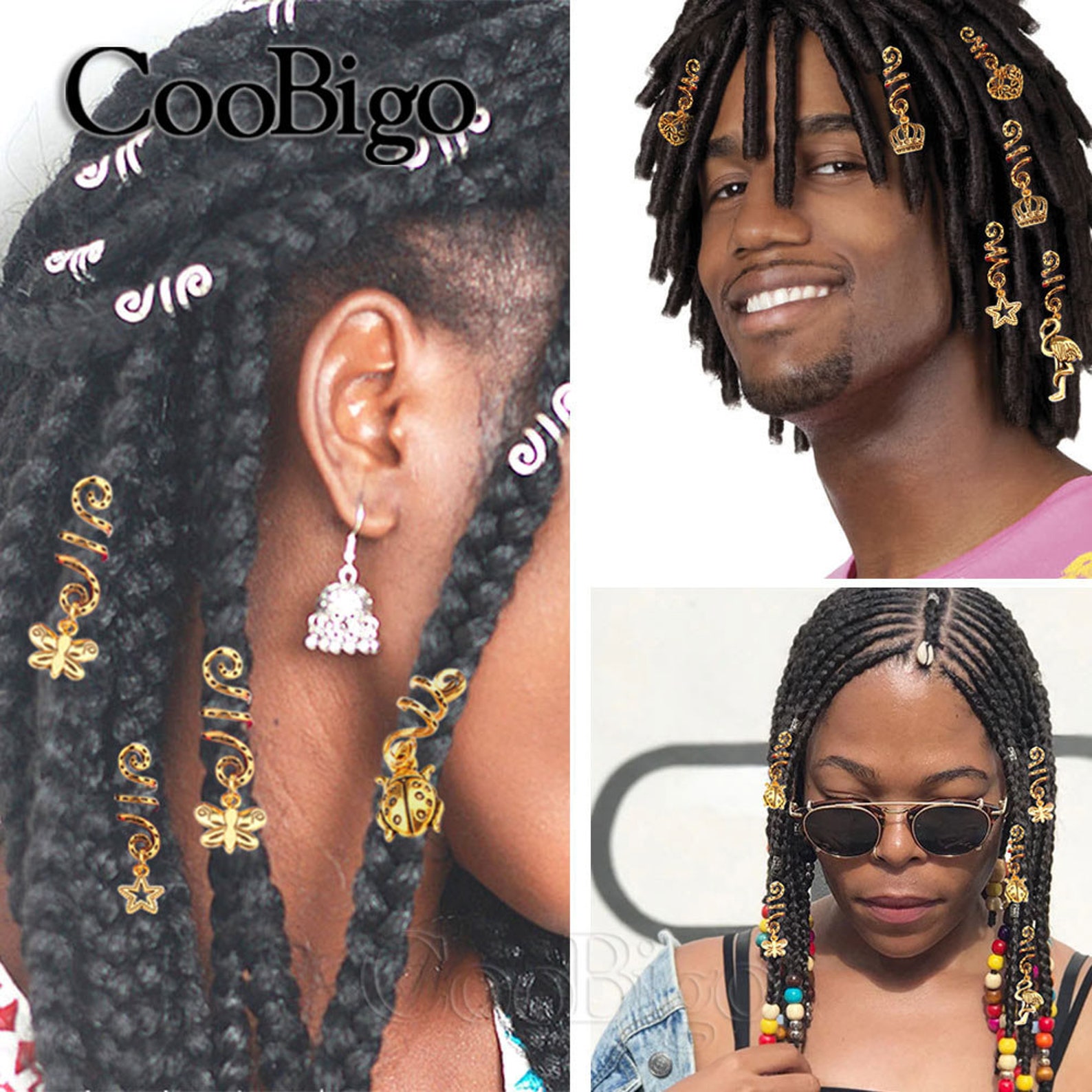 Braid Hair Dreadlocks Viking Spiral Clip Hip Hop Cuff Dreads - Etsy