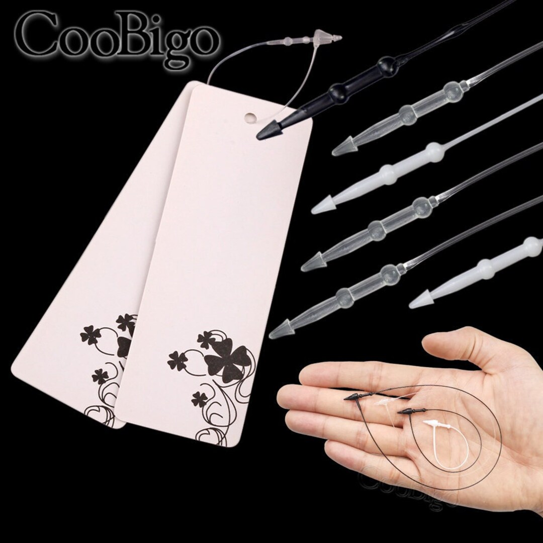 3" 5" 7" 9" Transparent Black White Loop Locks Plastic Snap Lock Pins ...