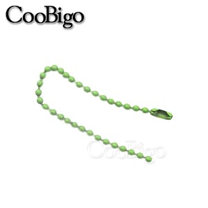 2.4mm Metal Round Ball Chain With Connectors Clasp for DIY Key Ring Key ...