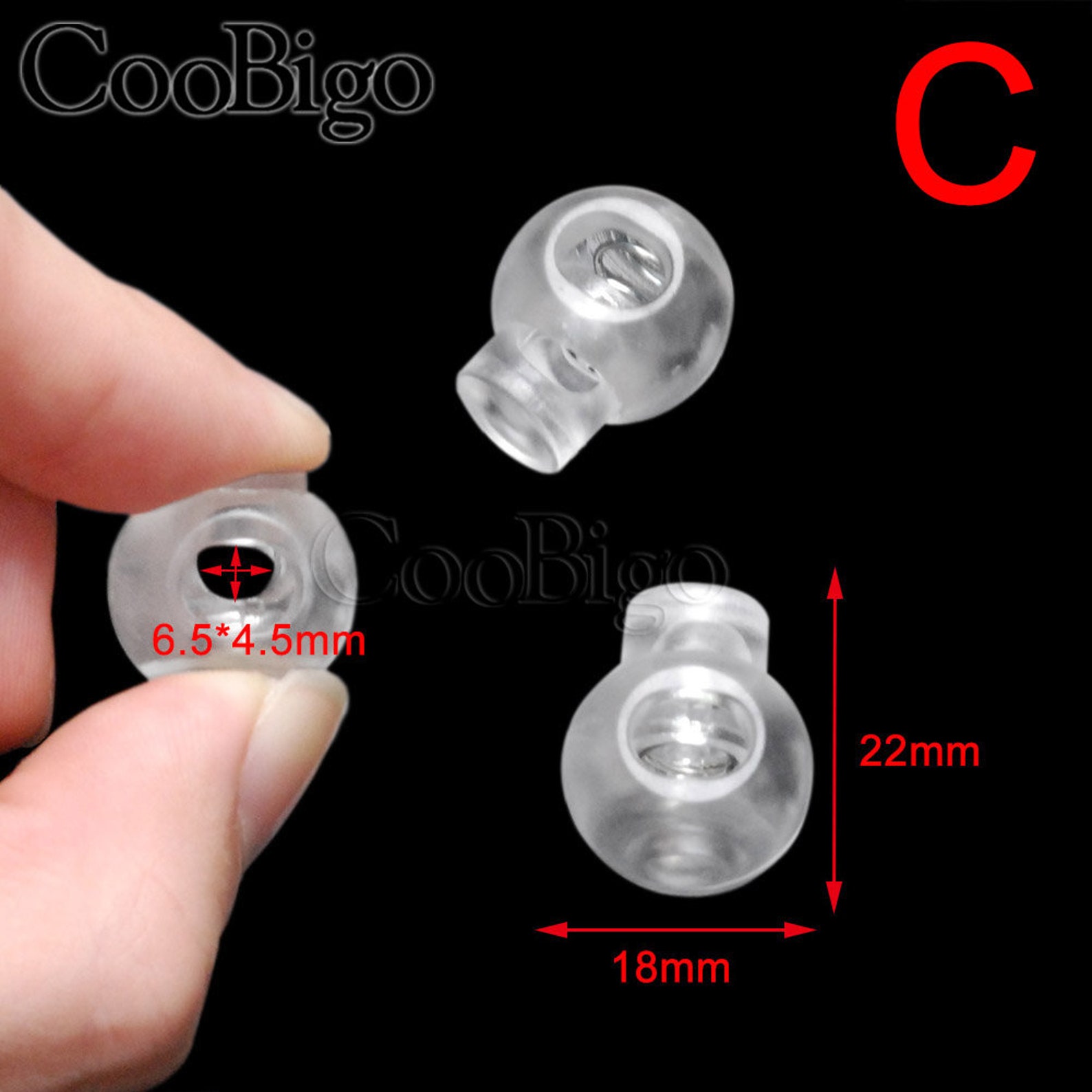 Plastic Cord Lock Stopper Cord Ends Rope Lock Toggles Clip Buckle ...