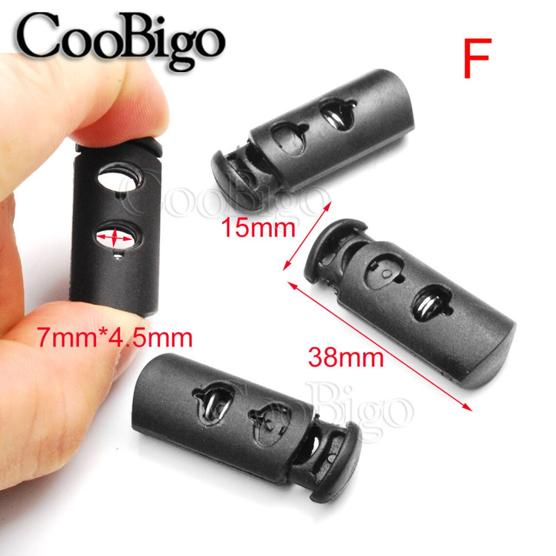 Multi Style Black Push Cord Lock Spring Clasp Plastic Stoppers | Etsy