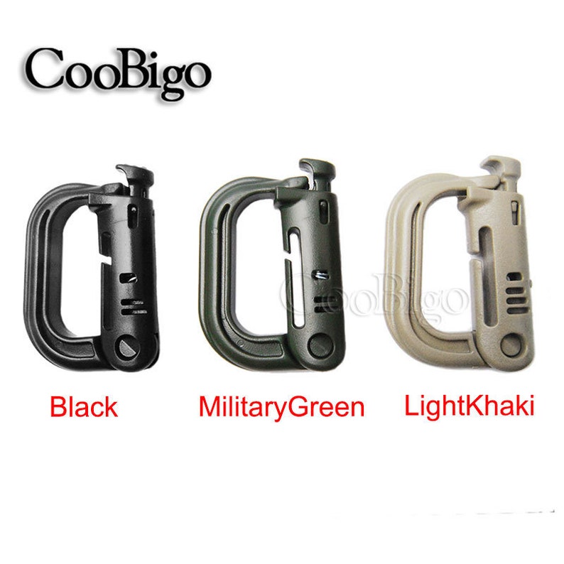 Grimloc Army Locking Carabiner D-ring Snap Shackle Key Ring EDC Molle ...