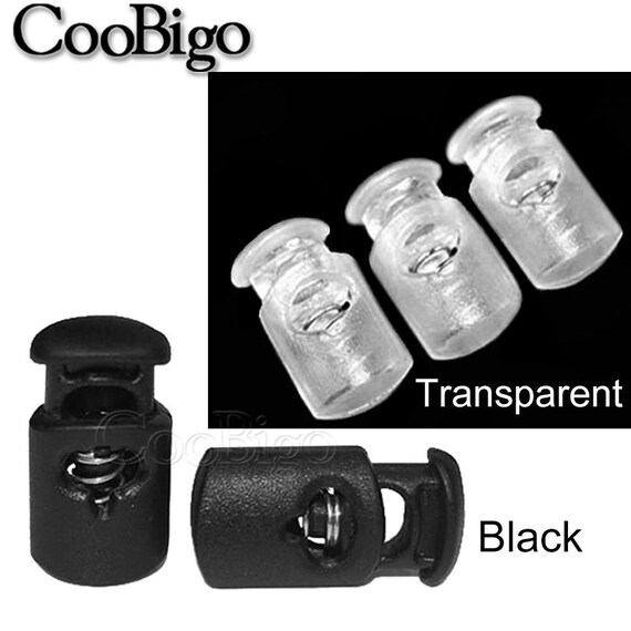 100X Plastic Barrel Cylinder Cord Lock Spring Stopper Toggles - Etsy