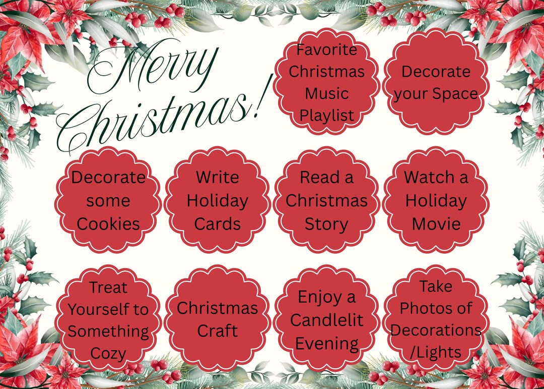 Christmas Solo Activity Passport Printable | Holiday Fun & Self-care ...