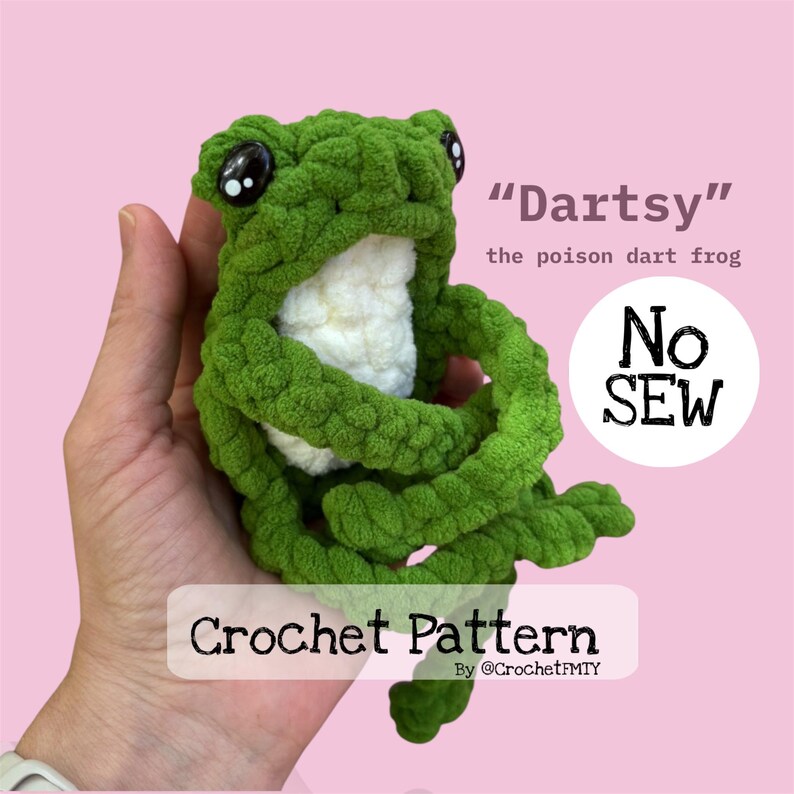 Dartsy the Poison Dart Frog/ No SEW, Super Quick Project. Crochet ...