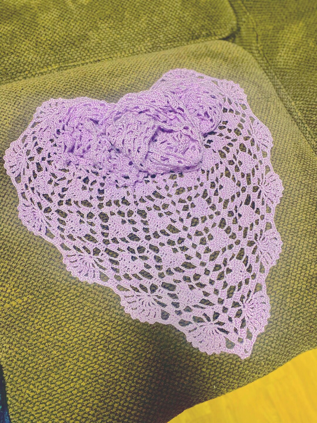 Lilac Shawl With Heart Pattern Stitches - Etsy