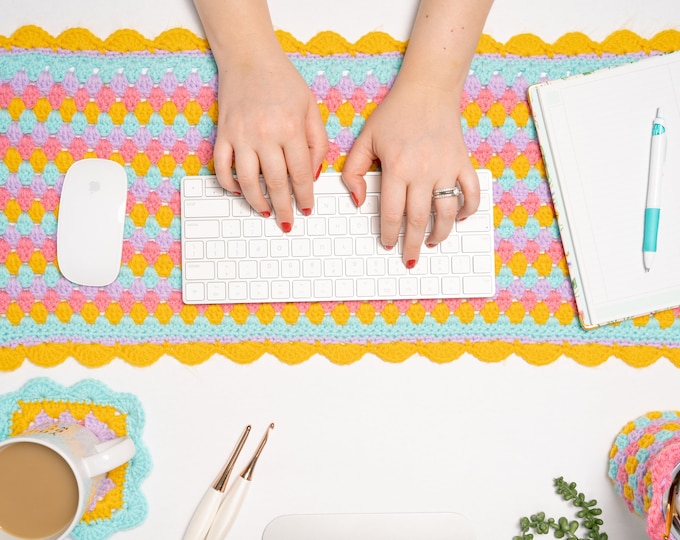 Crochet Keyboard Mat, Keyboard Pad, Computer Desk Accessories, Office ...