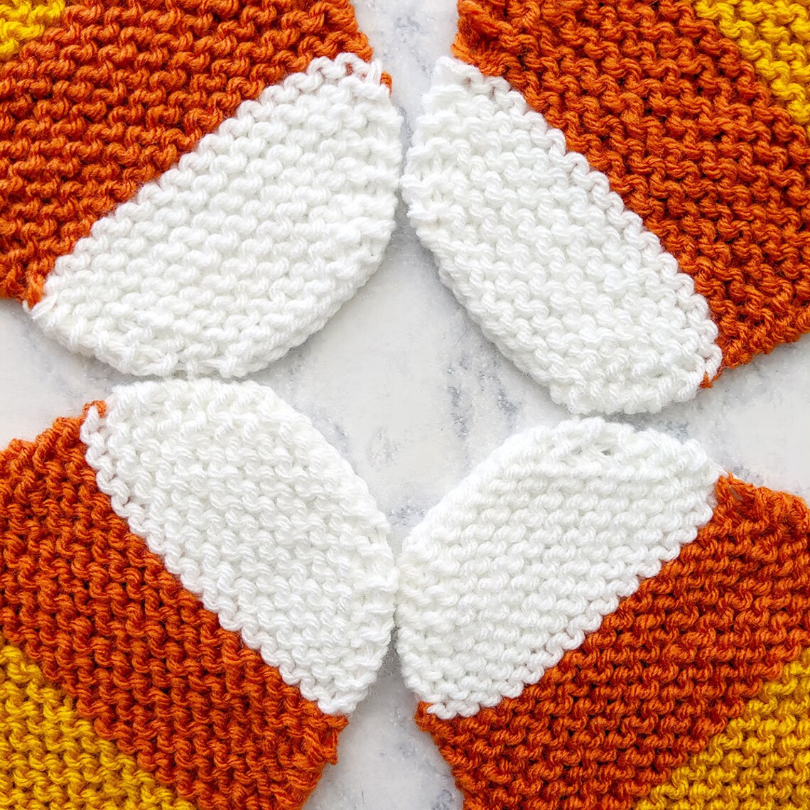 Knit Candy Corn Coaster Pattern PDF File DOWNLOAD Candy Corn - Etsy