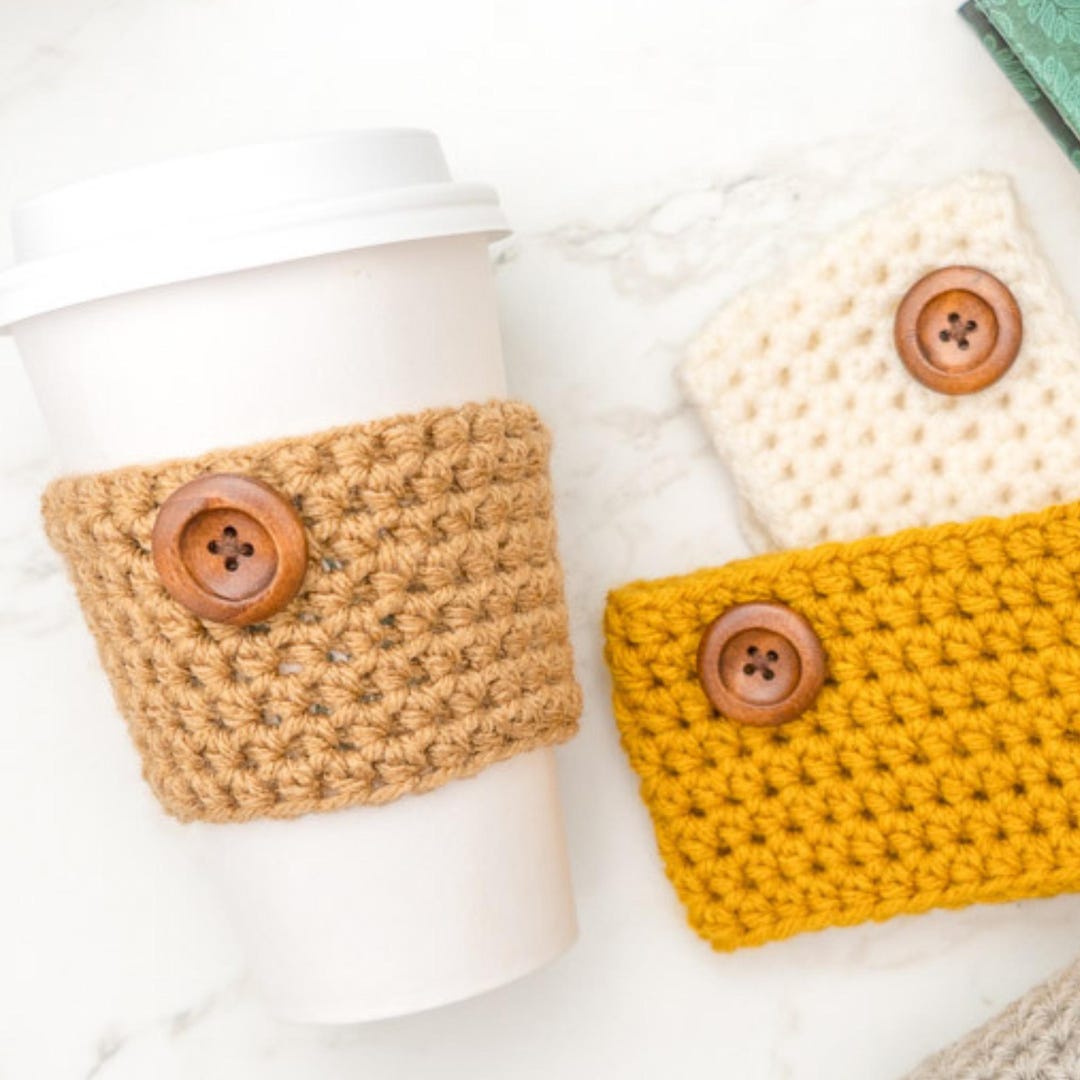 Crochet Cup Cozy Pattern for Beginners, Easy To-go Cup Sleeve, PDF - Etsy