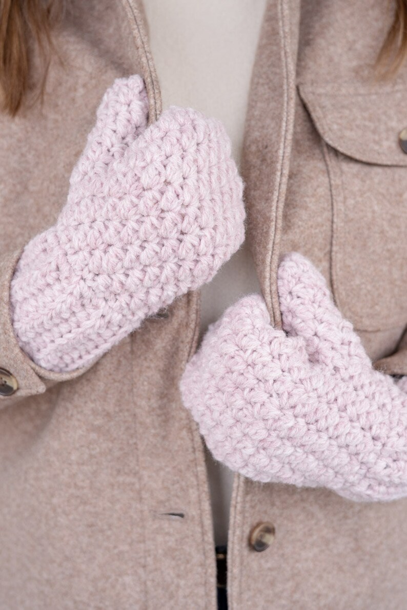 Easy Textured Crochet Mittens Pattern, PDF Digital Download and Video ...