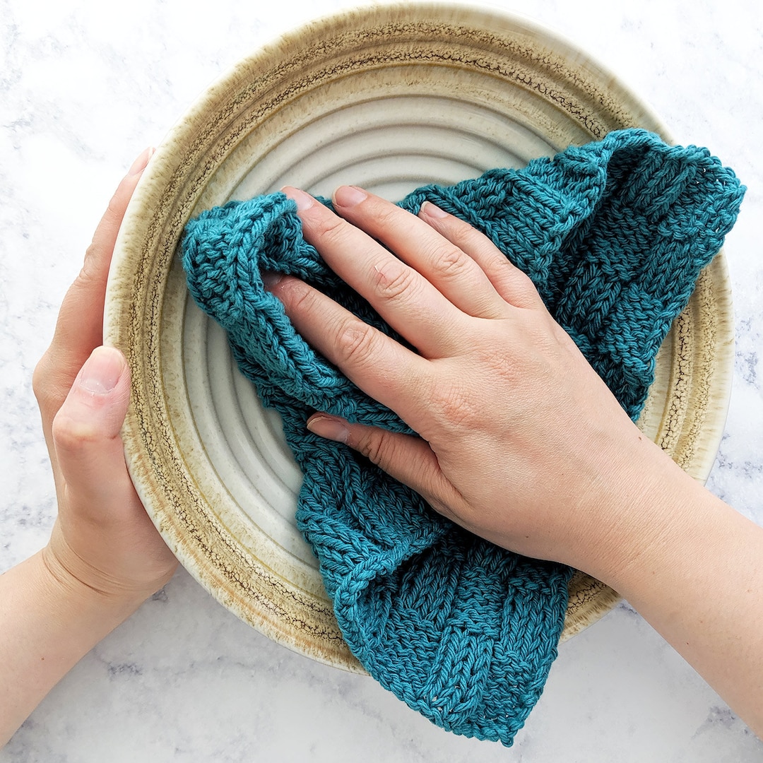 Checkered Waves Dishcloth Knitting Pattern | Easy Textured Knit ...