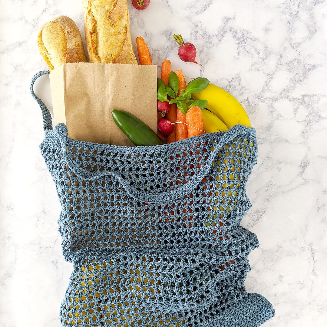 Modèle de sac de marché au crochet : sac fourre-tout végétarien ...