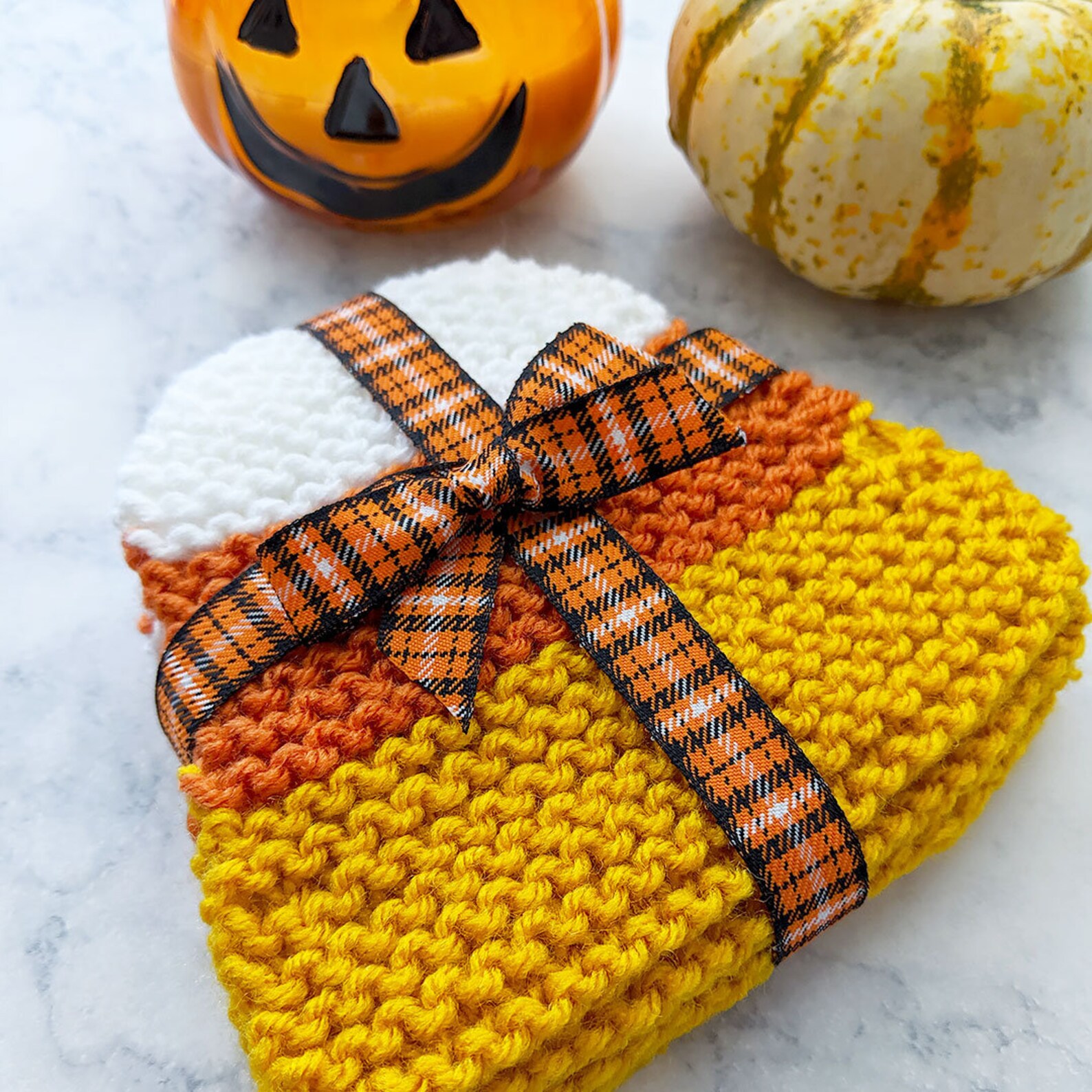 Knit Candy Corn Coaster Pattern PDF File DOWNLOAD Candy Corn - Etsy