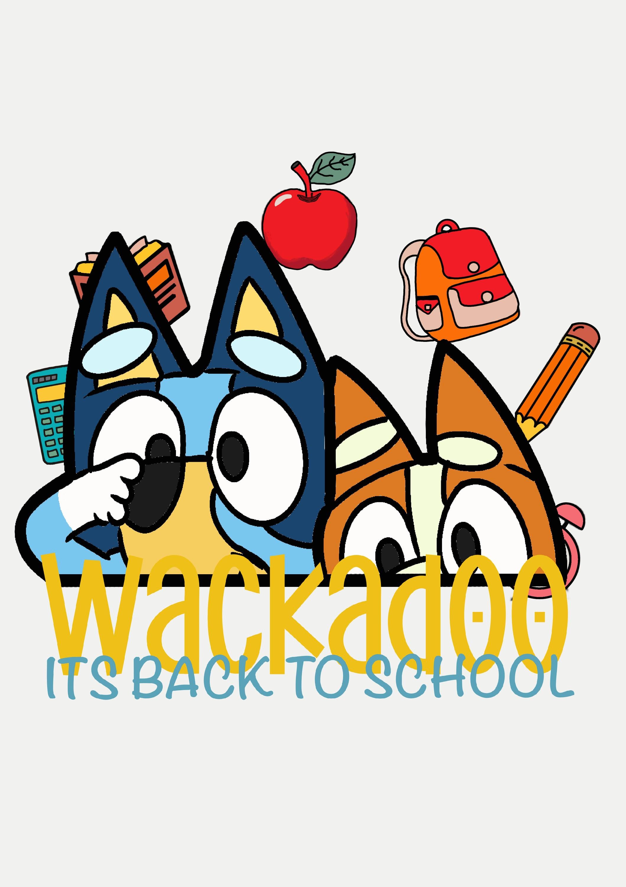 Bluey Back to School PNG: Wackadoo Kids Graphic - Etsy